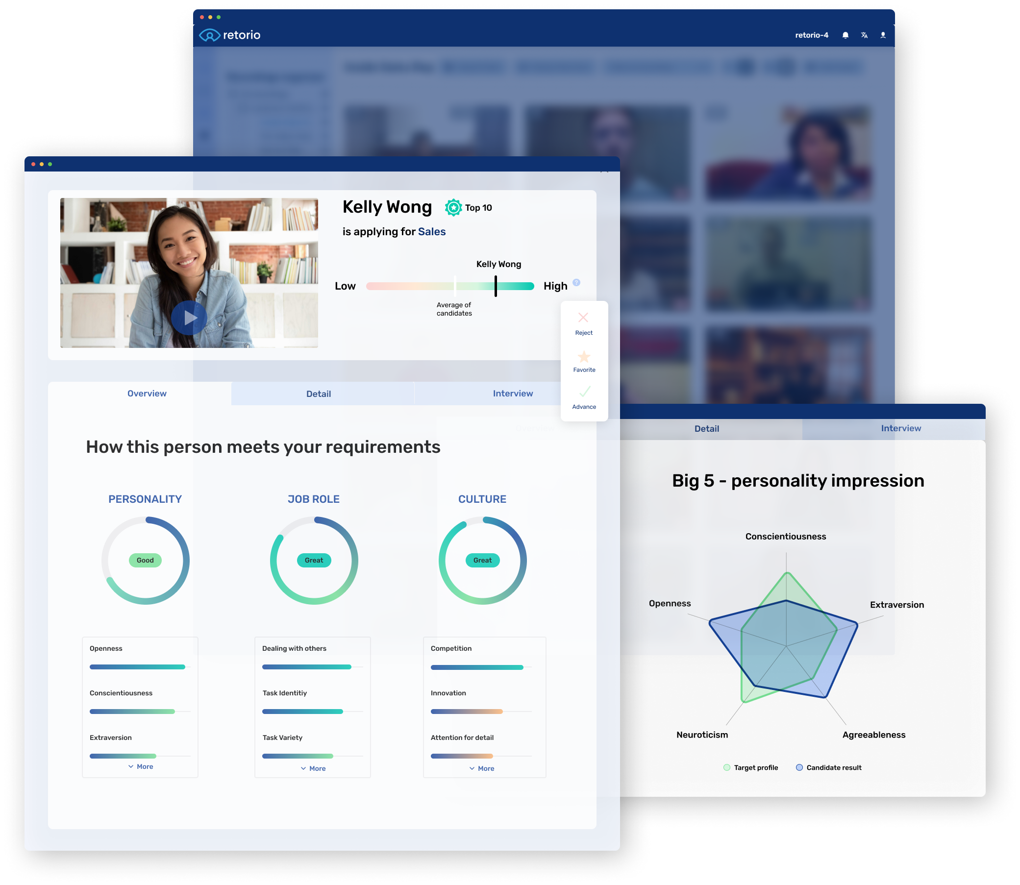 Retorio | video AI that reveals personality across talent management